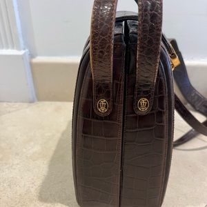 Lladro | Bags | Lladro Leather Embossed Shoulder Bag | Poshmark